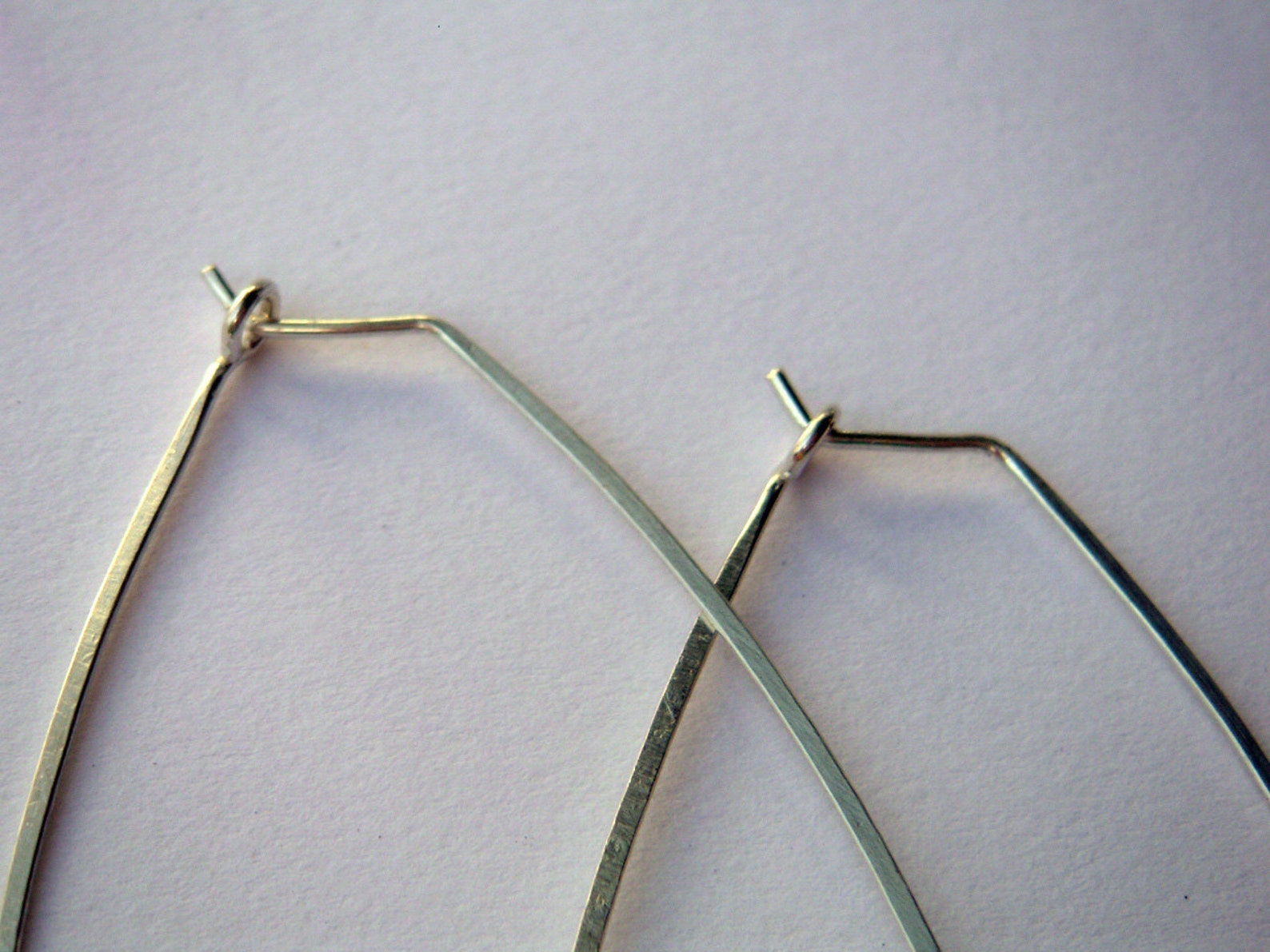 Sterling Silver Triangle Hoops Triangle Earrings Geometric Shape ...