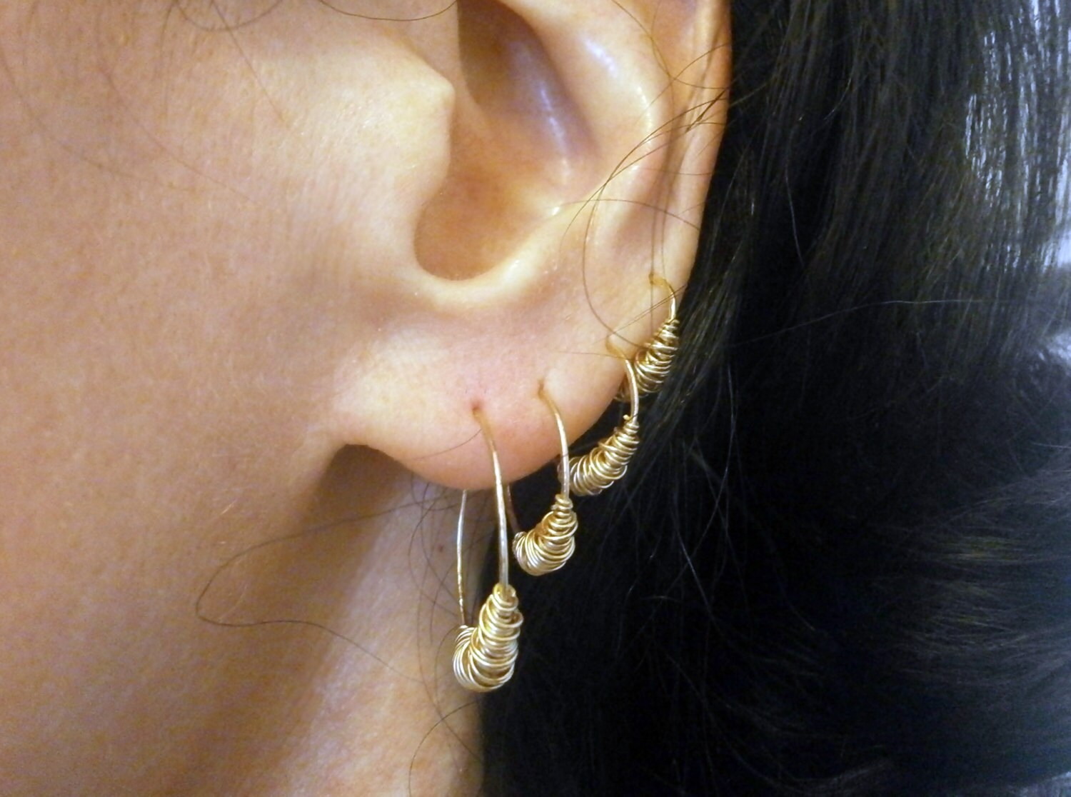Small Sterling Silver Hoops Sleeper Hoops Huggie Hoop Earrings - Etsy