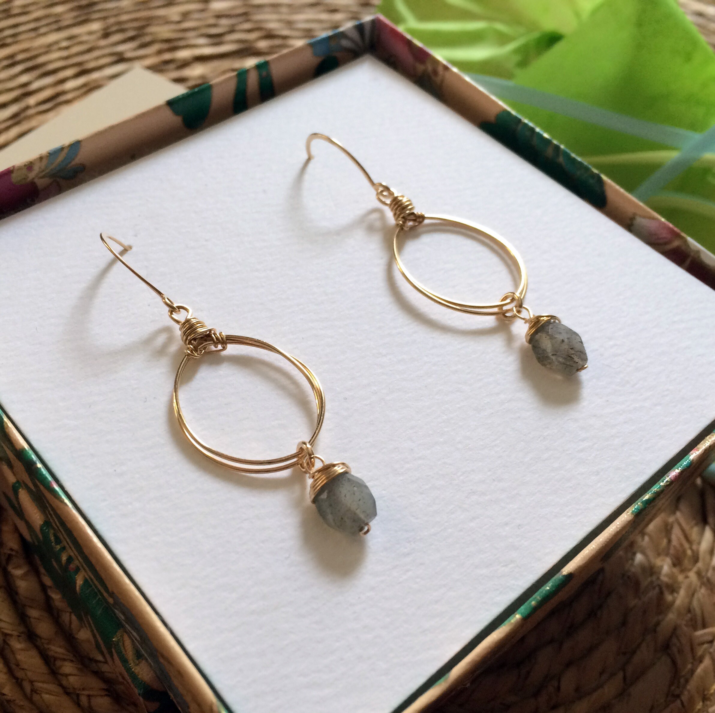 Silber Oval Creolen Labradorit Ohrringe Lange Edelstein Baumeln Sterling Silber Tropfen Ohrringe ...