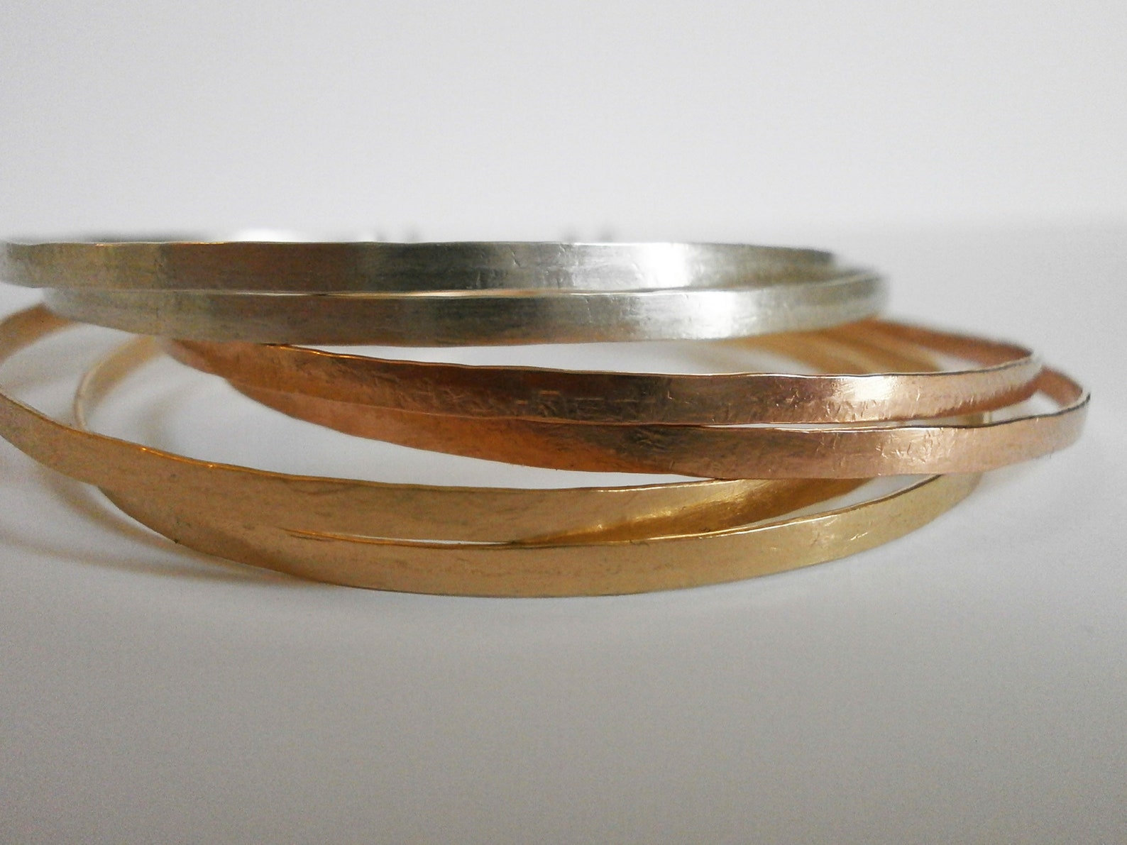 Big Rose Gold Hoops 3 14k Rose Gold Fill Hinged Hoops Large Hammered ...