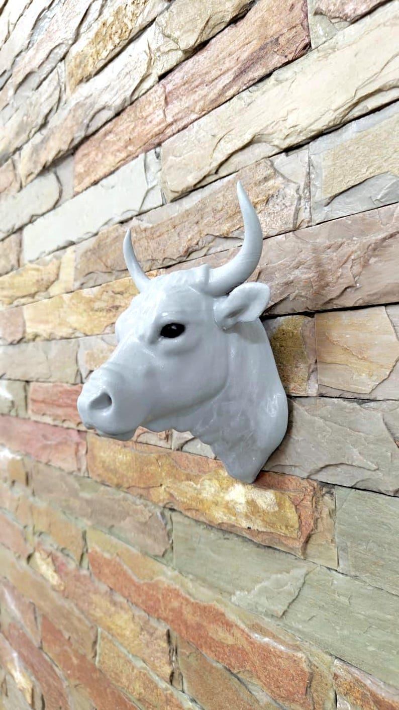 Bull Head Wall Mount, Spanish Bull Farm Home Décor, Gifts for Dad, Pets ...