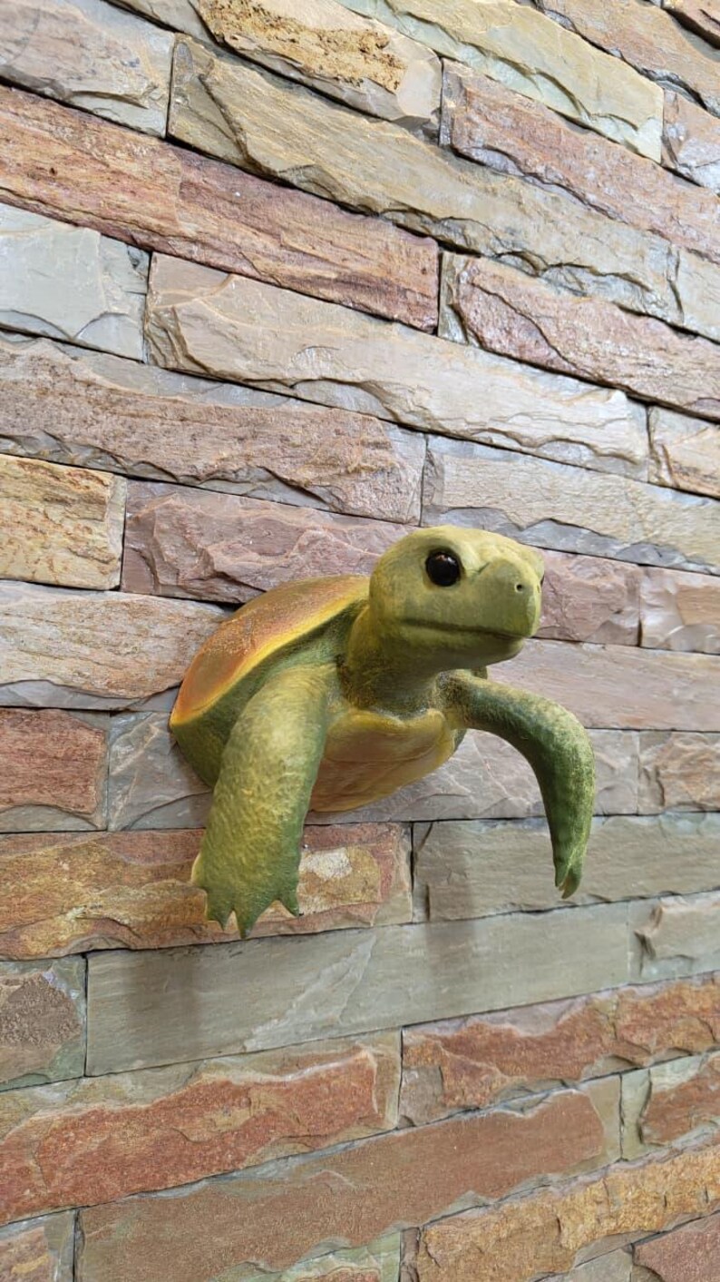 Turtle Fish Head Wall Mount, Sea World Home Décor, Oceanic Gifts for ...