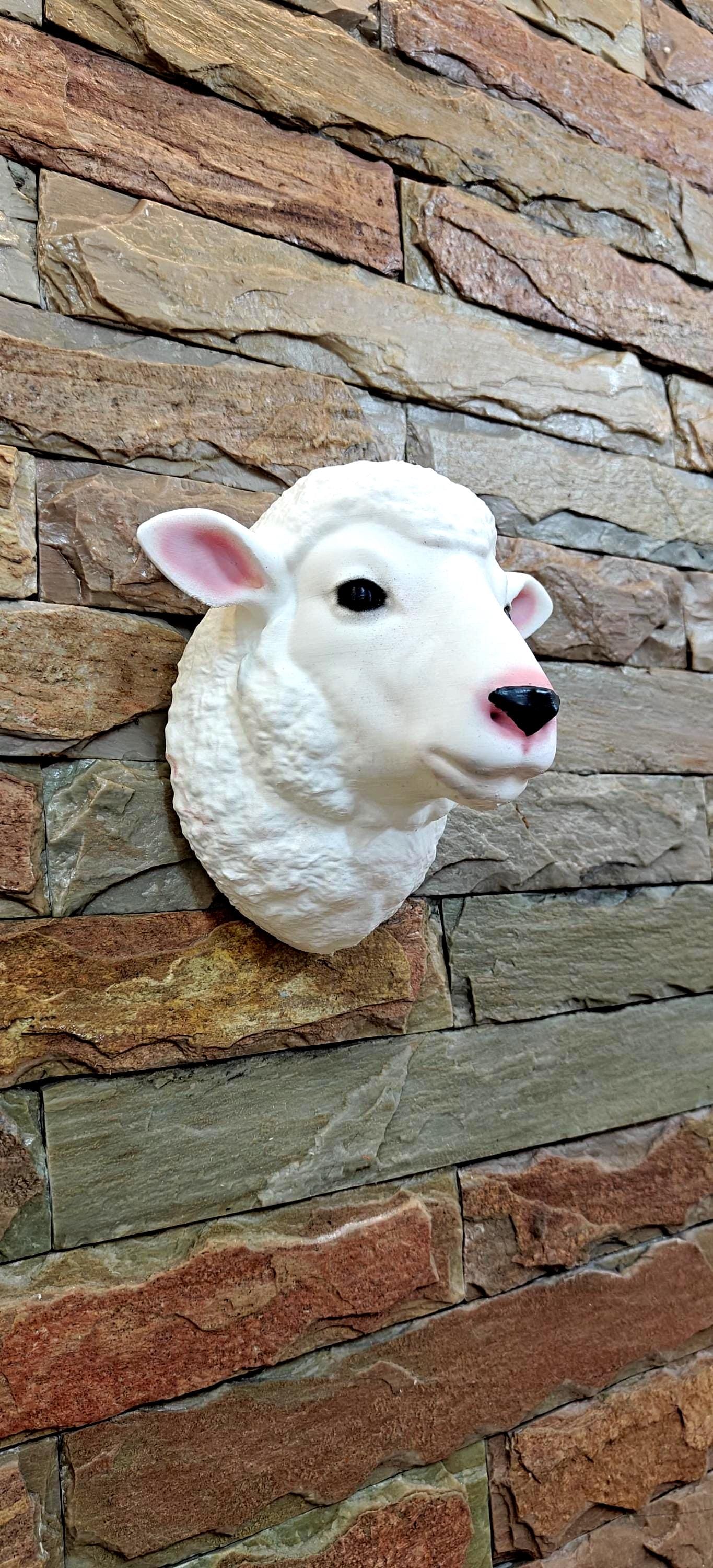 Lamb Head Wall Mount, Sheep, Goat, Farm, Home Décor, Gifts for Dad ...