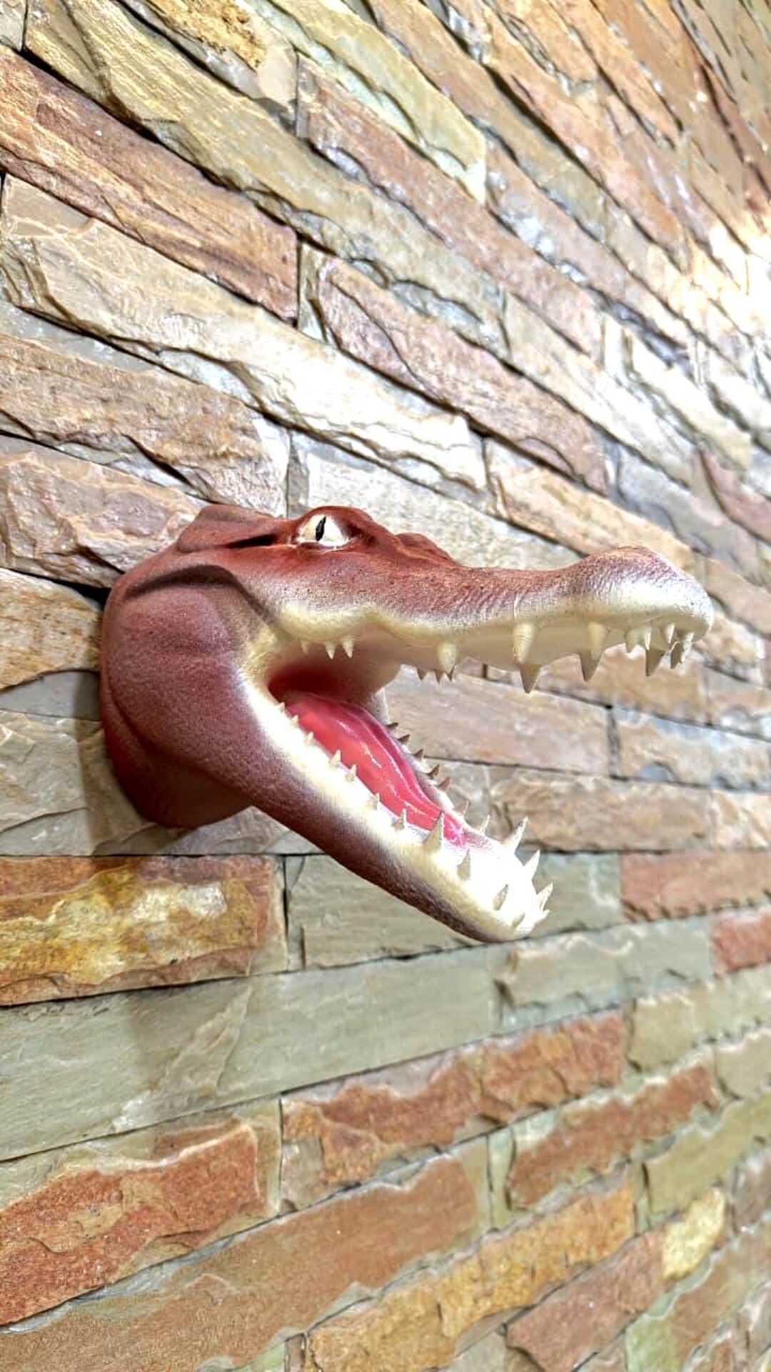 Crocodile Head Wall Mount, Wildlife Safari Home Décor, Gifts for Dad ...