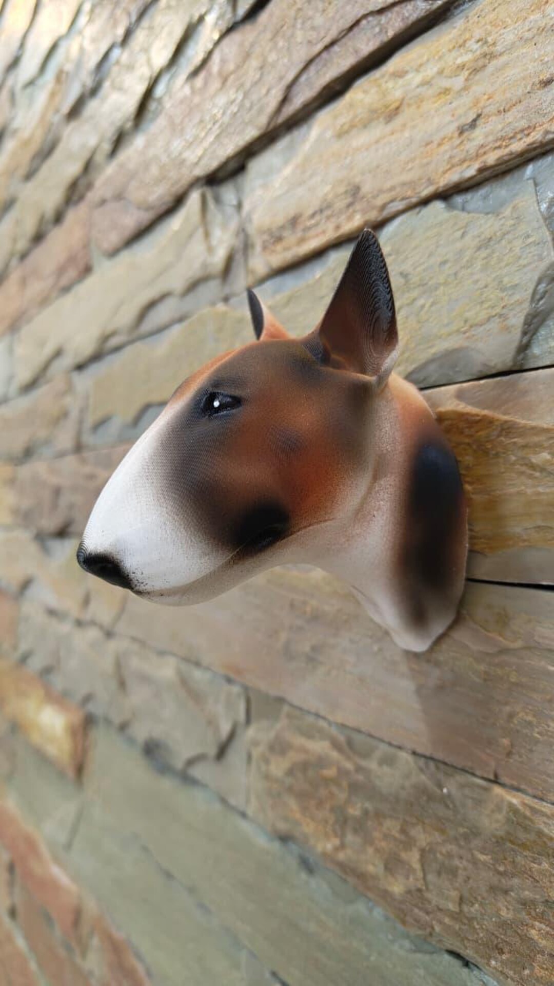 Bull Terrier Dog Head Wall Mount, Home Décor, Gifts for Dad, Pets ...