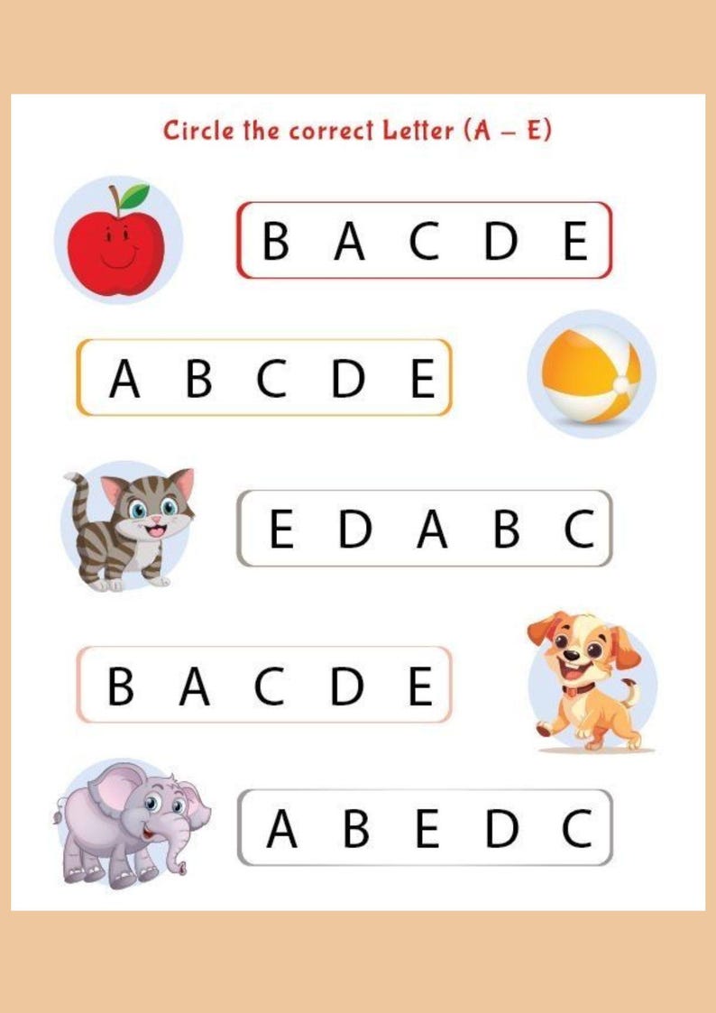 Phonics Worksheet Pack – Animal Theme | Ages 4–6 | Fun & Colorful ...