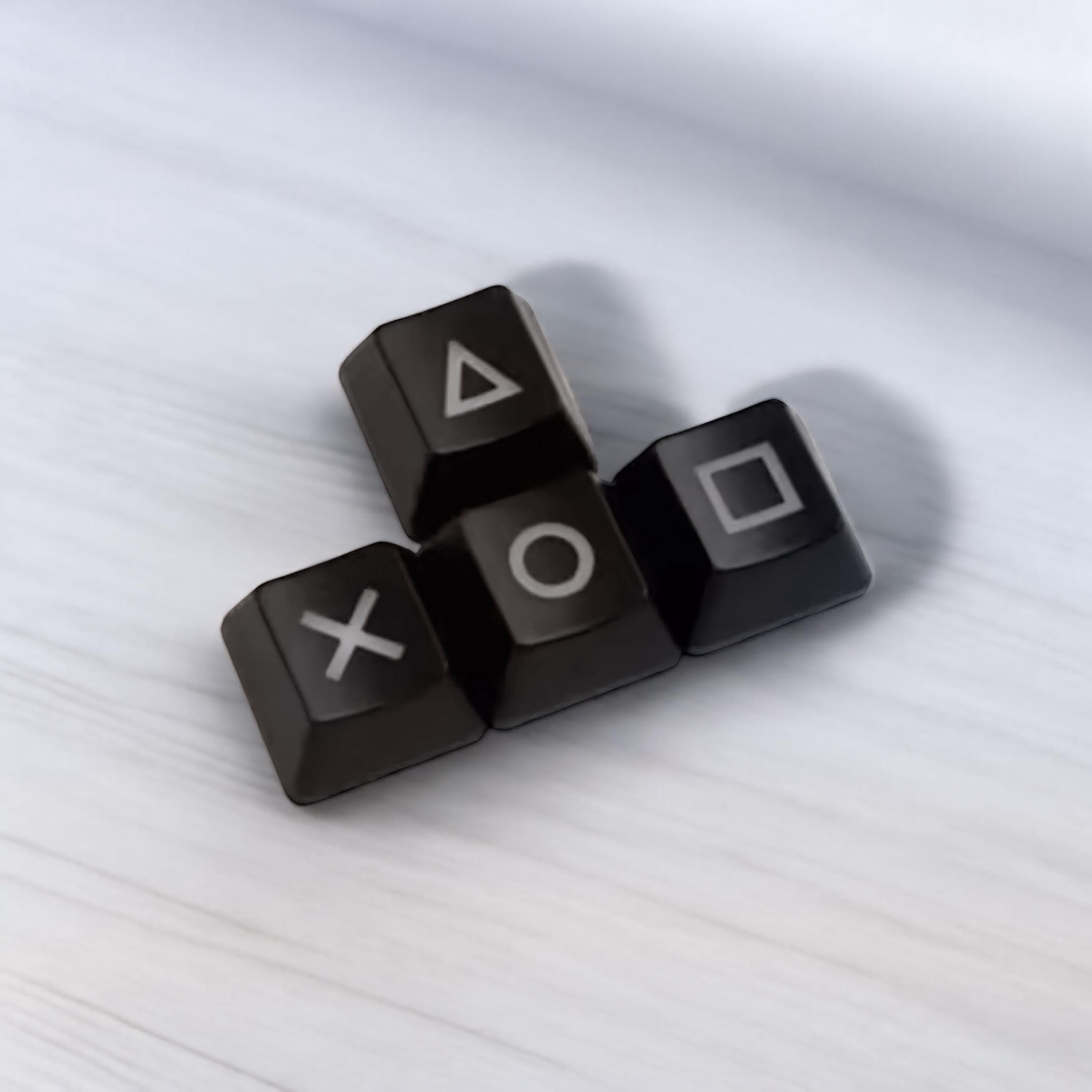 Mechanical Keyboard Keycaps – Red & Black Playstation-inspired Gamer ...