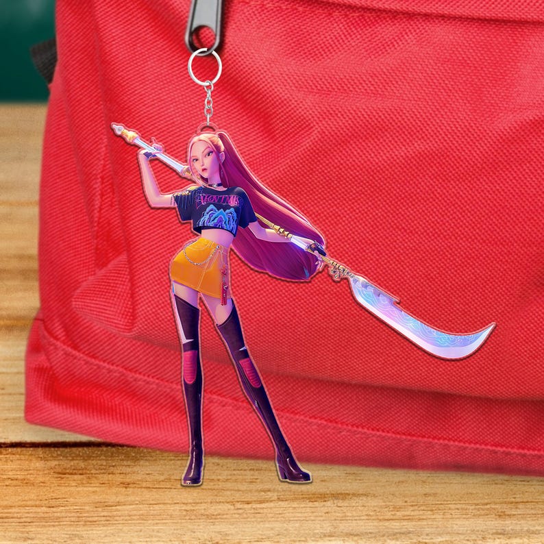 K-pop Demon Hunters Derpy Keychain,rumi,mira,zoey,derpy,sussy,huntrix ...