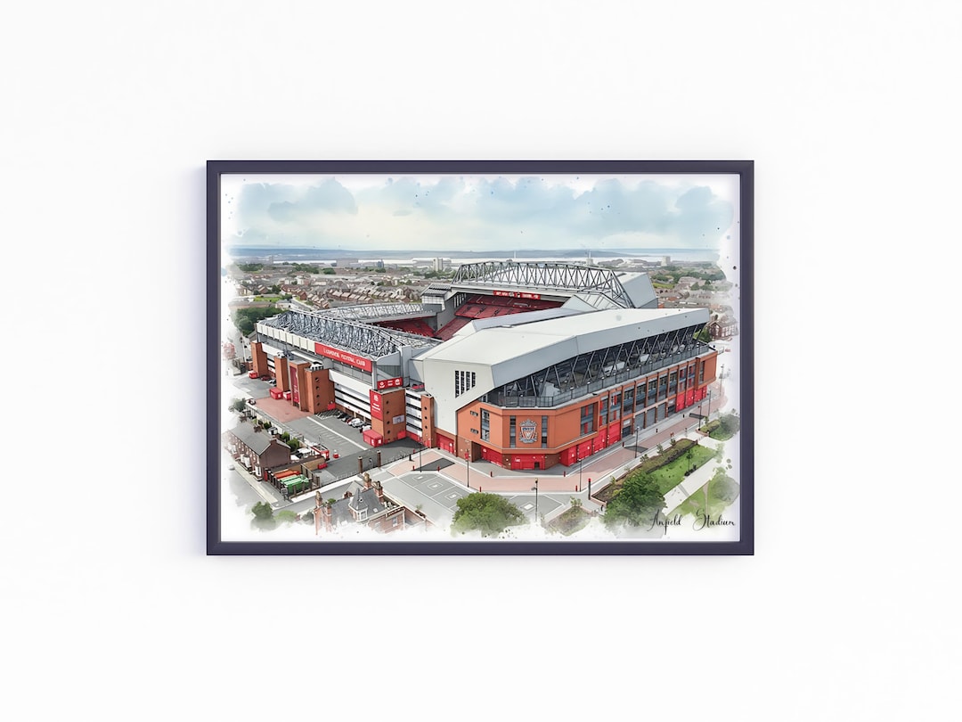 Anfield Stadium Wall Art: Liverpool FC You’ll Never Walk Alone Print ...