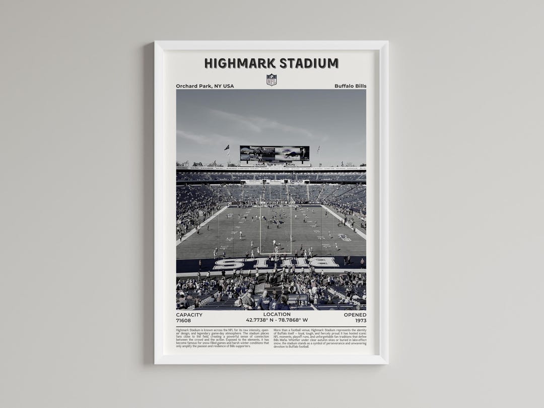 Highmark Stadium Poster: Buffalo Bills Mafia NFL Football Art Decor ...