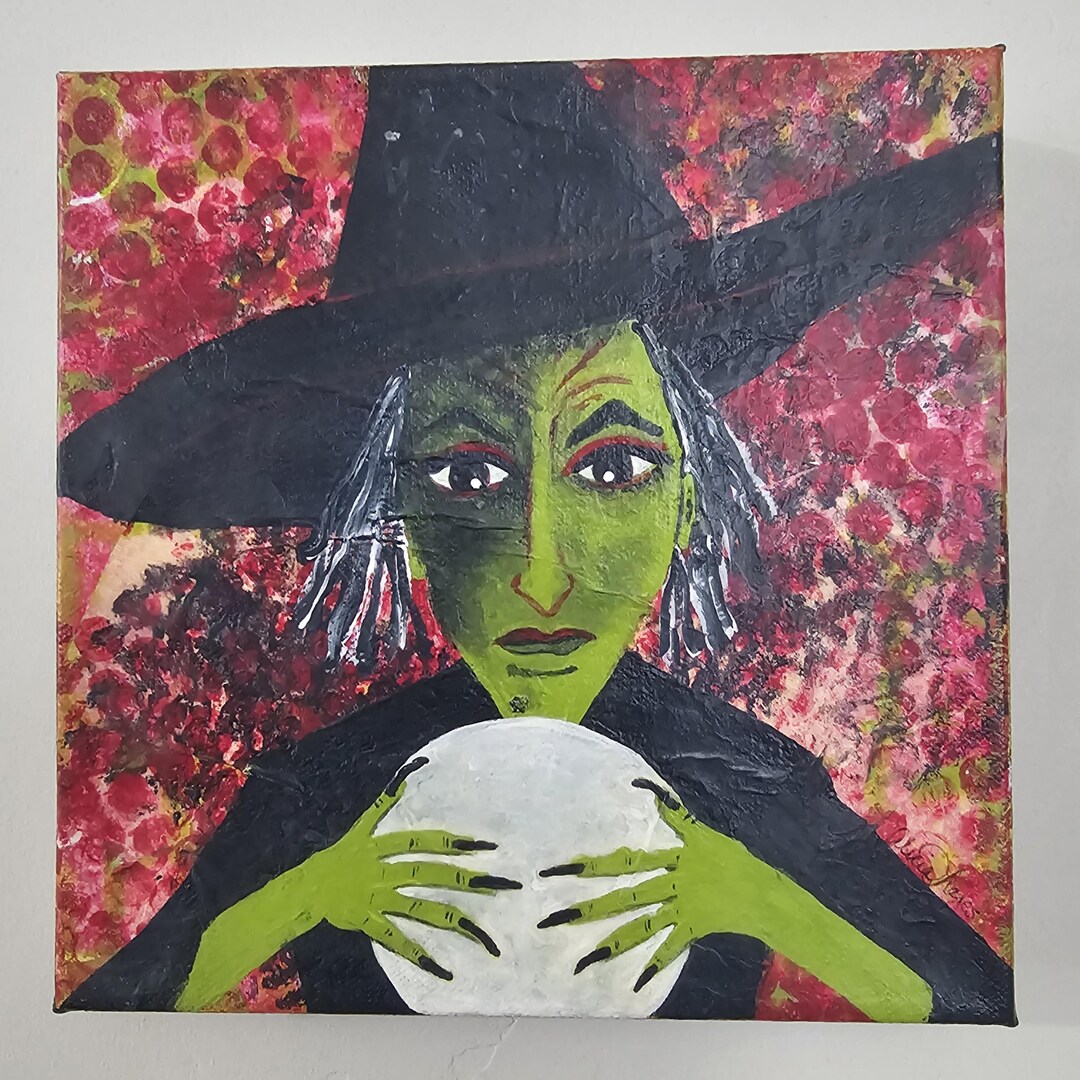Wicked Witch of the West, Wizard of Oz, Mixed Media Art, Original ...
