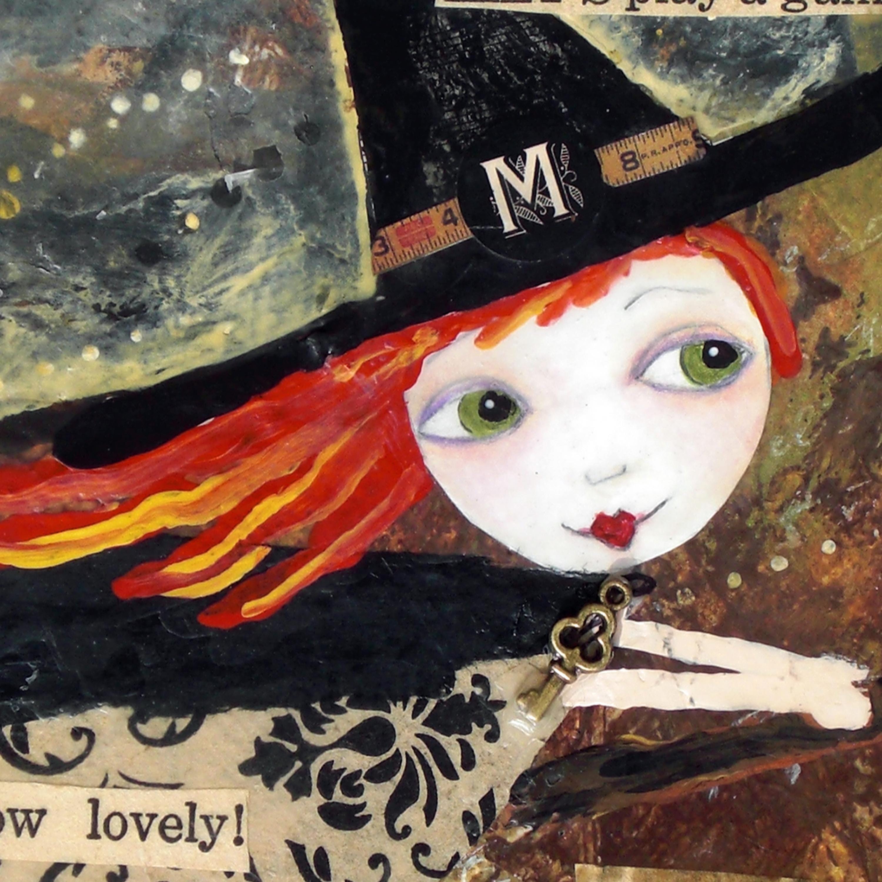 Mischief - ACEO, Collectible Art, Witch, Cute Witch, Halloween, Mini ...