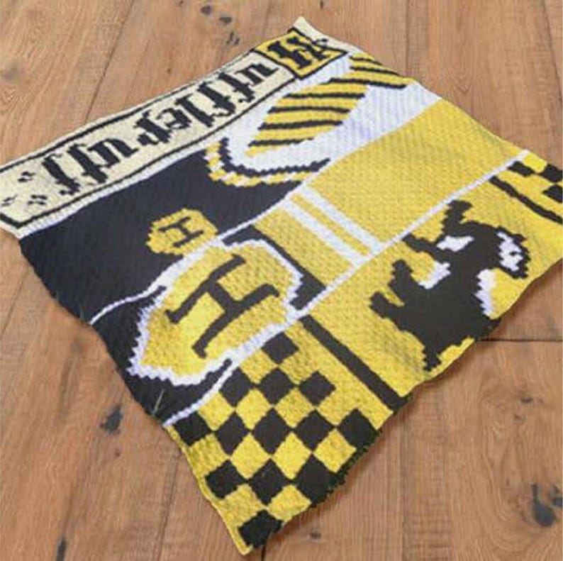 Hufflepuff Afghan Crochet Pattern - Etsy