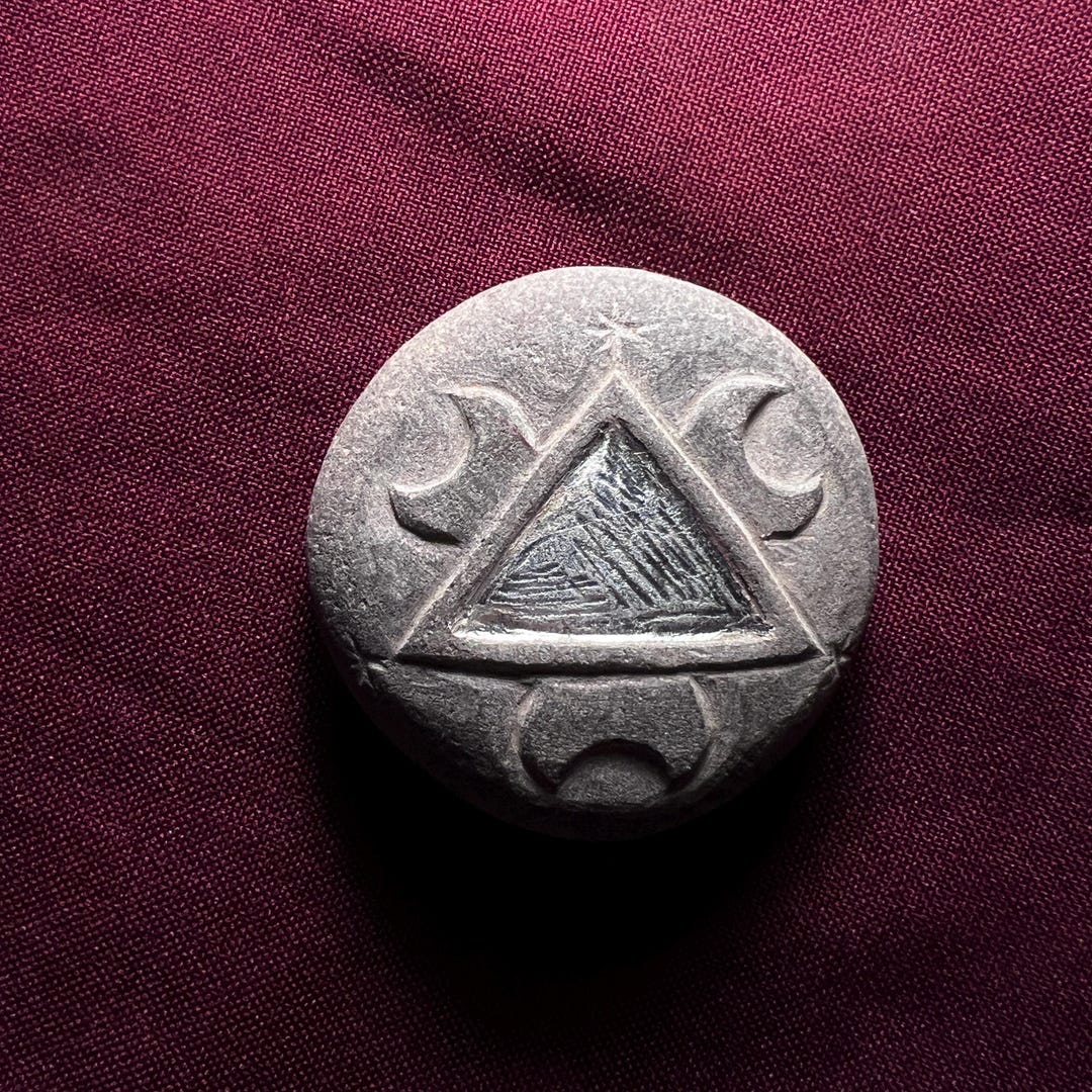 Triple Moon Shrine Triad Stone - Etsy