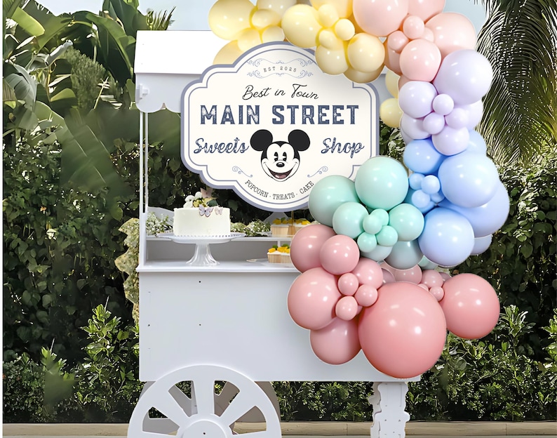 Printable Vintage Mickey Mouse Sweet Store Main Street Sign for Any ...