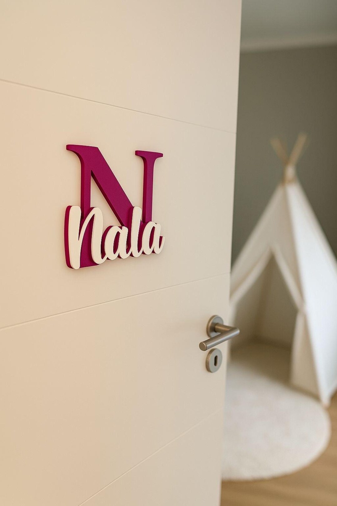 Children's Room Door Sign, Personalized Nameplate, 3D Printed Door Sign ...