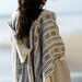 White Cotton Hooded Cloak With African Print Festival Dress Jedi Cape ...