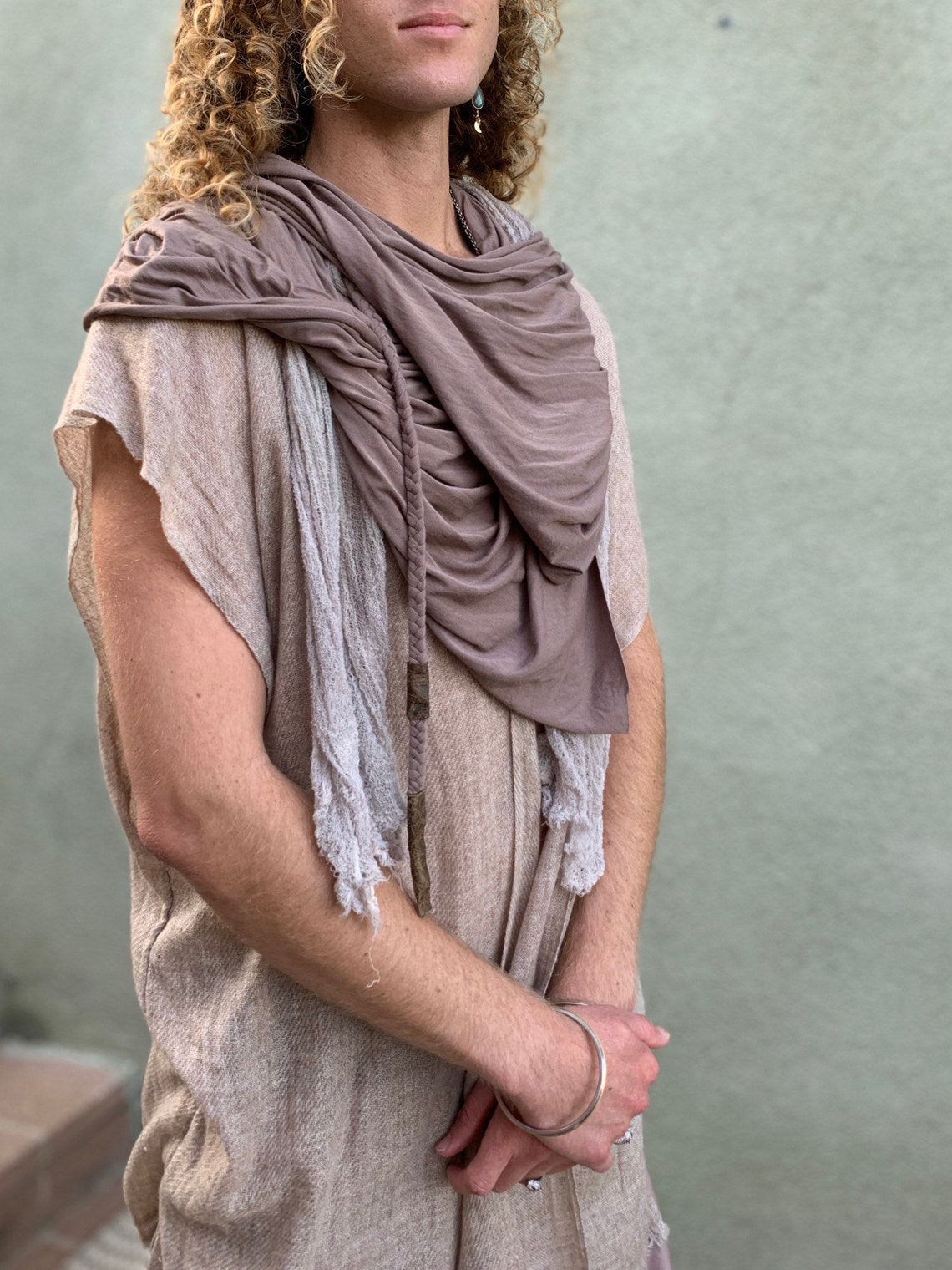 Handcrafted Desert Scarf with Hand dyed Gauze Layer Cotton | Etsy