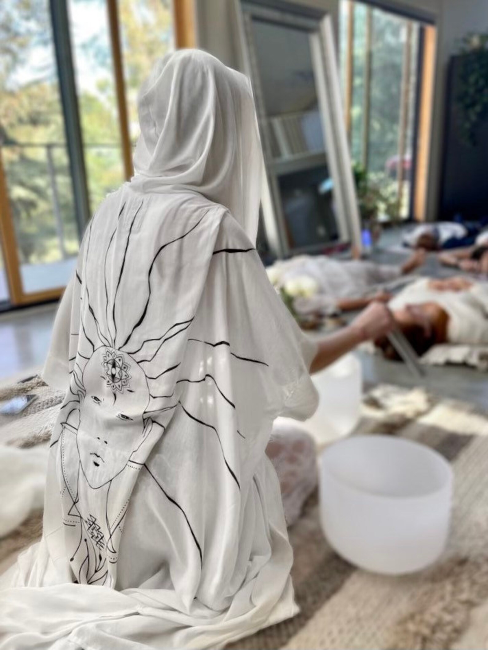 Women's Hooded Ritual Robe in White Spiritual Wearable - Etsy