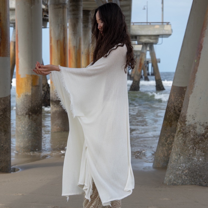 White Shawl Ritual Robe Ceremony Robe Kimono Robe Robe - Etsy