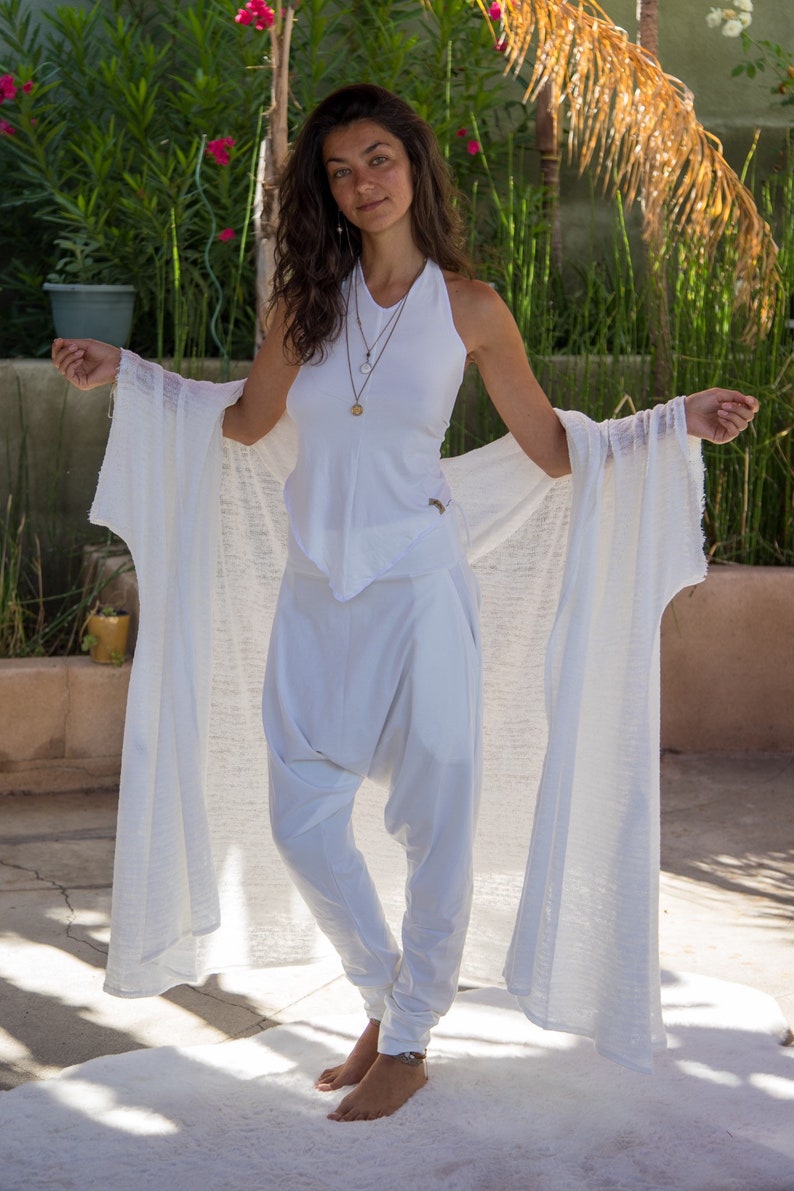White Shawl Ritual Robe Ceremony Robe Kimono Robe Robe - Etsy