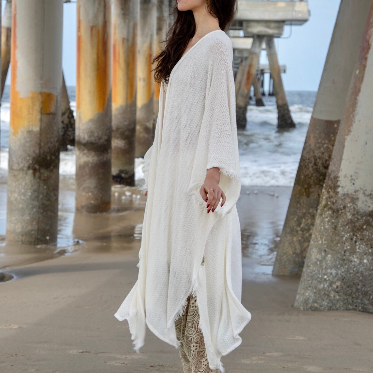 White Shawl Ritual Robe Ceremony Robe Kimono Robe Robe - Etsy