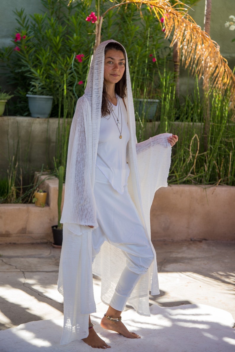 White Shawl Ritual Robe Ceremony Robe Kimono Robe Robe - Etsy