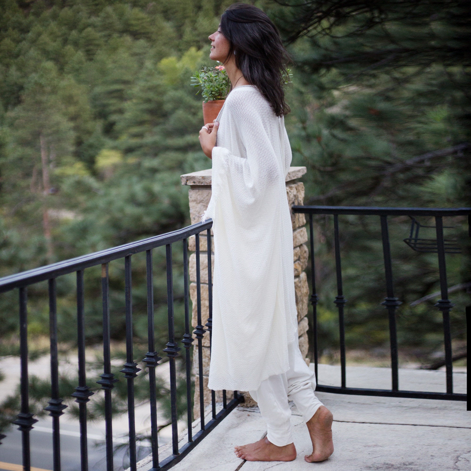 White Shawl Ritual Robe Ceremony Robe Kimono Robe Robe - Etsy