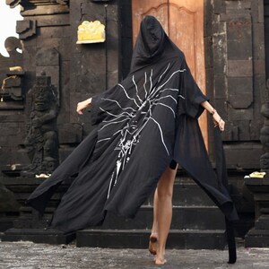 Women's Hooded Ritual Robe in White, Spiritual Wearable Art - Etsy