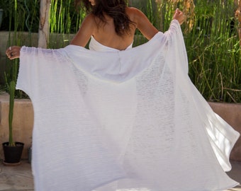 White Unisex Shawl Ritual Robe Ceremony Robe Kimono Robe | Etsy