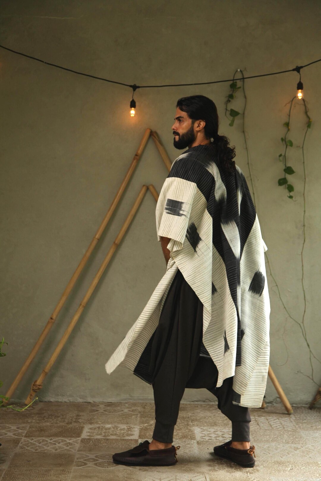 Handwoven Poncho From African Traditional Textile, Mens Cape, Jedi Cape ...