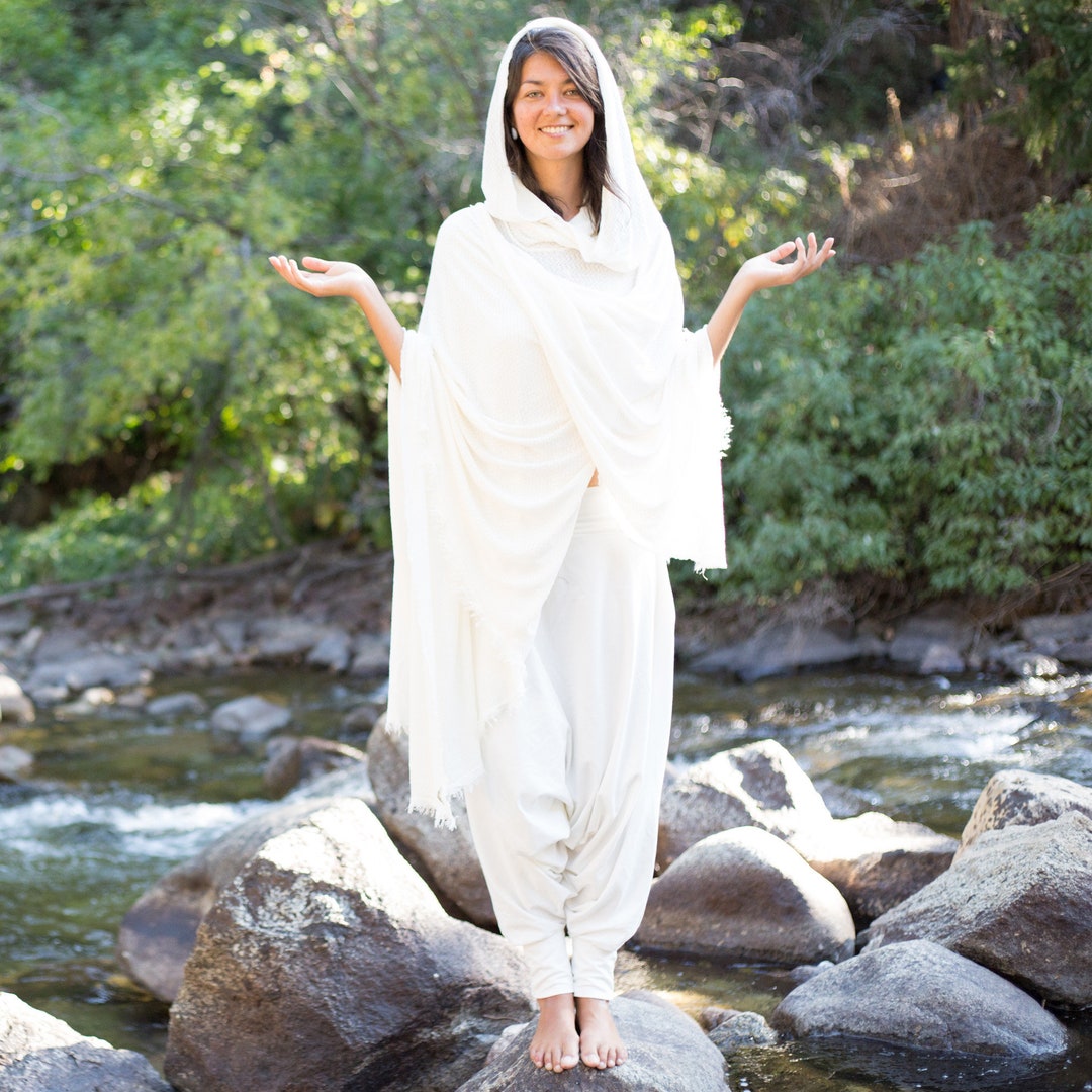 White Shawl Ritual Robe Ceremony Robe Kimono Robe Robe - Etsy UK