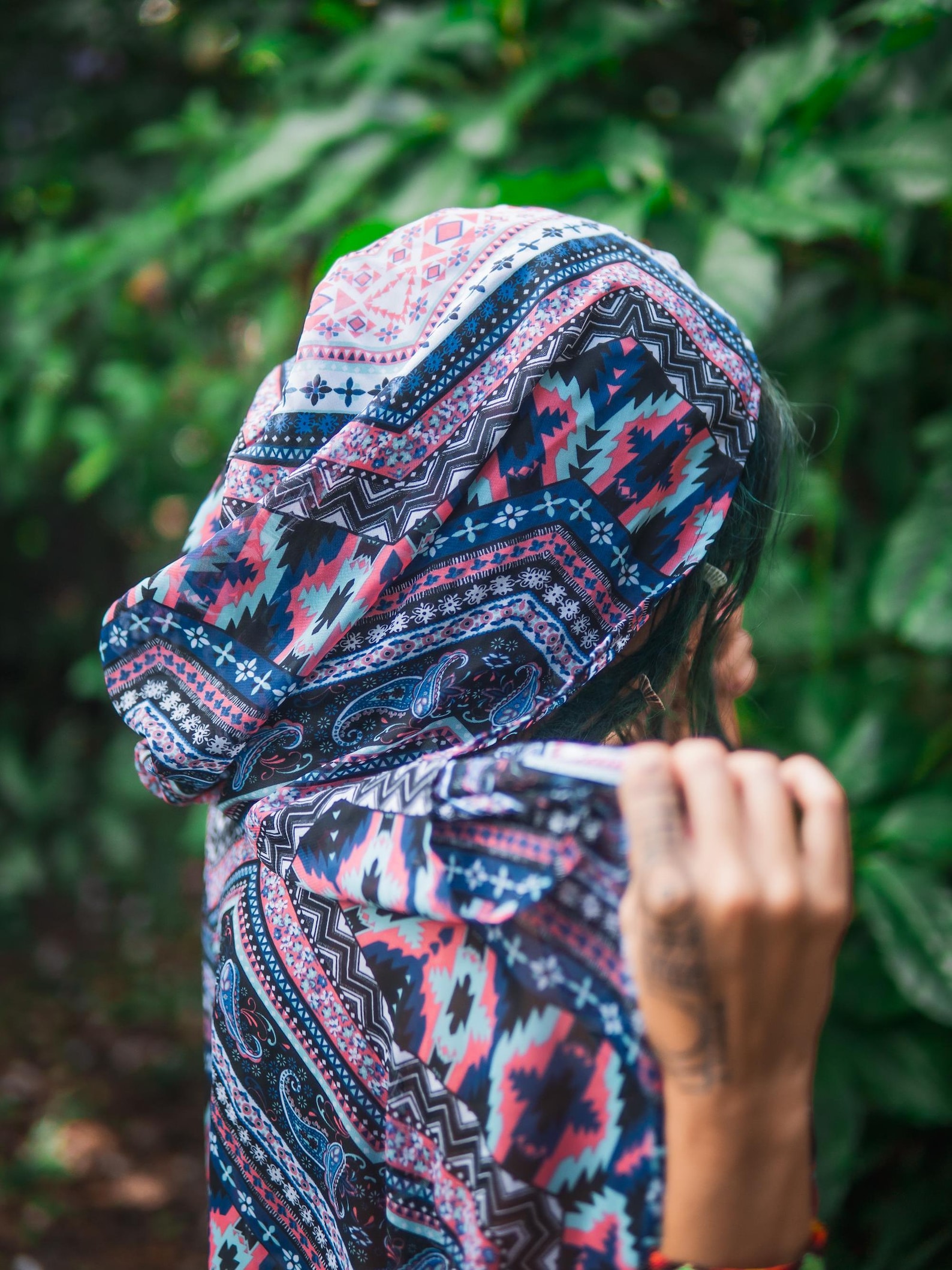 Colorful Jungle Hooded Kimono, Jedi Cape, Hooded Cloak, Long Overall ...