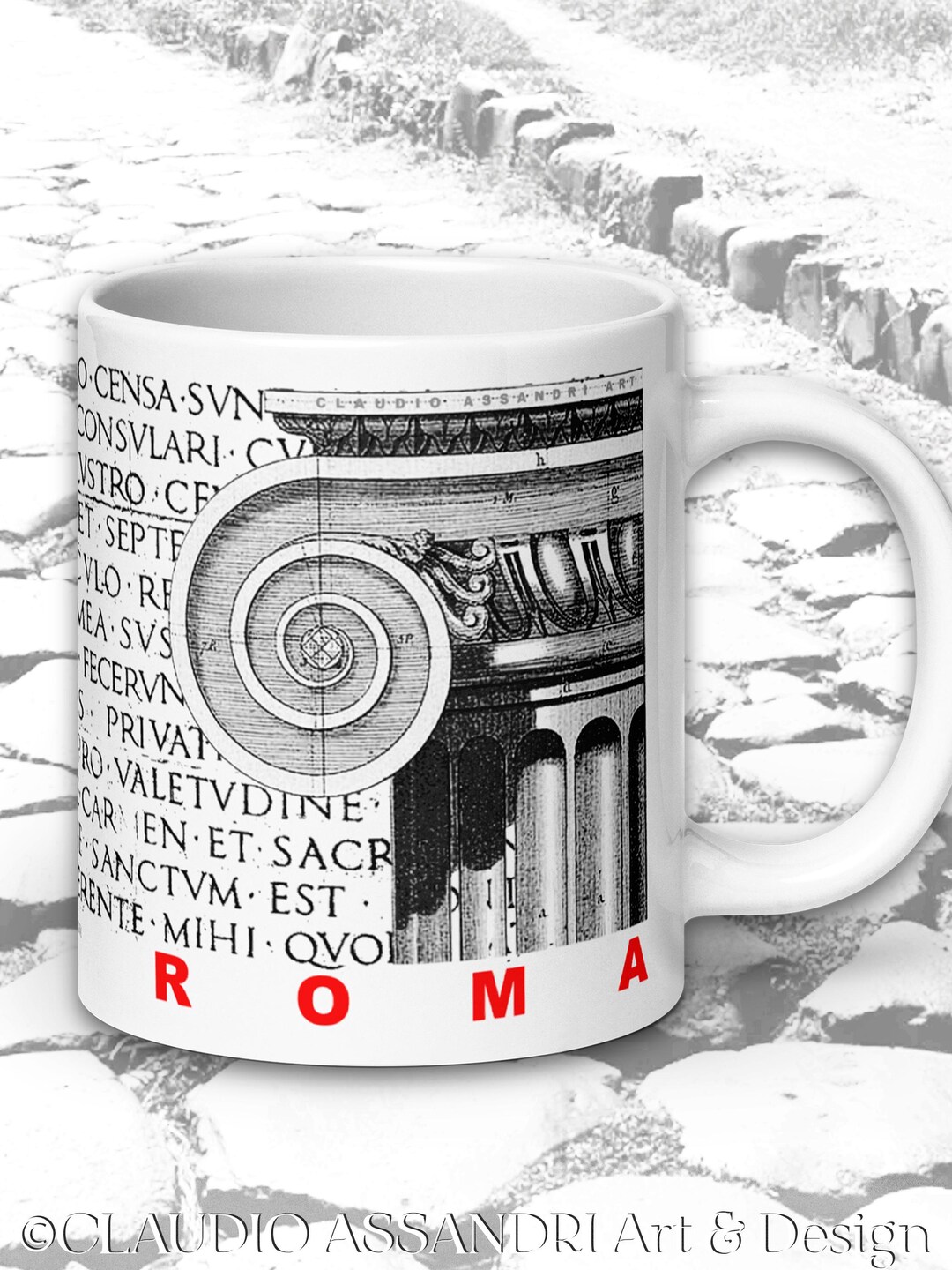 Ancient Rome Mug: Ionic Column Design, Italy Travel Gift - Etsy