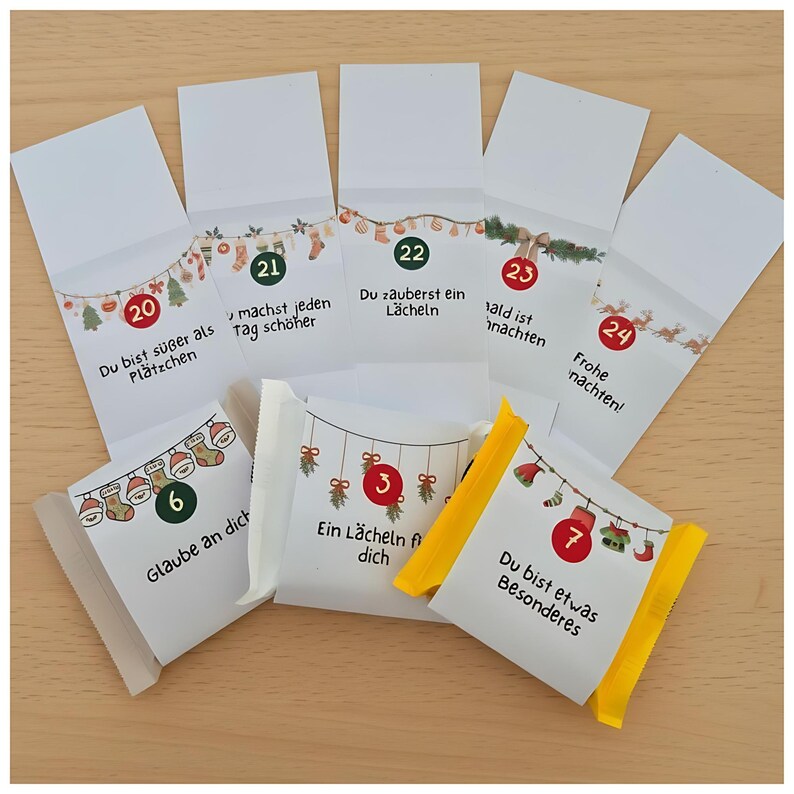 Ritter Sport Advent Calendar With 24 Affirmations | DIY Printable Mini ...