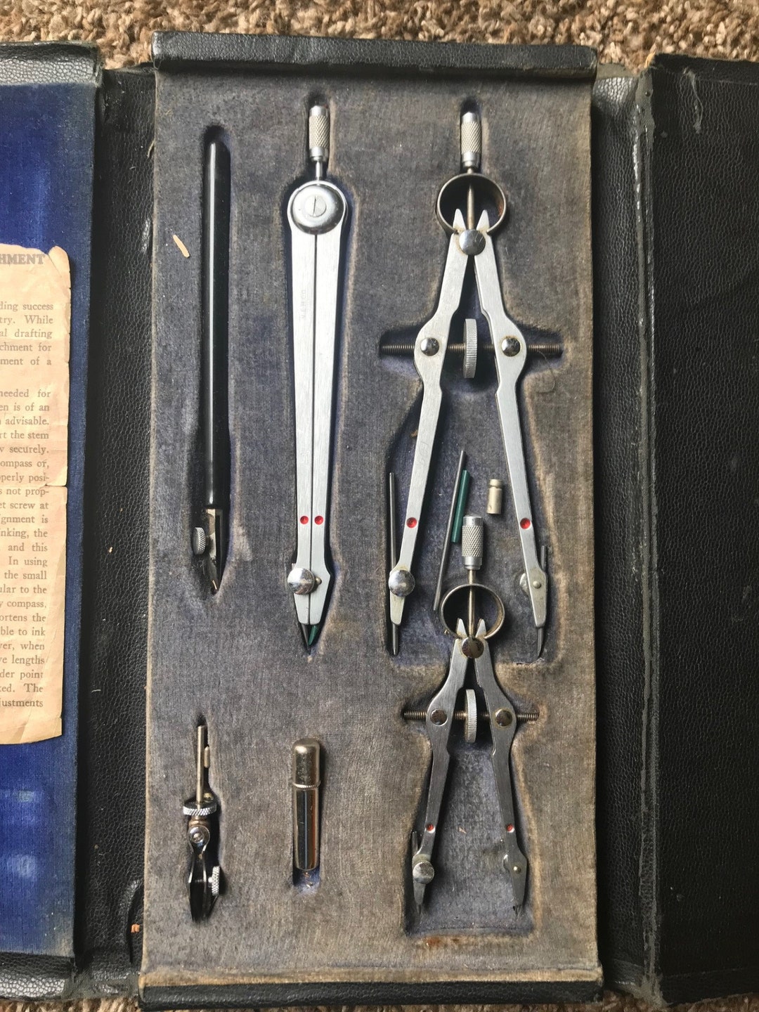 Vintage Technical Drawing Set, Architectural, 1940’s Engineering ...