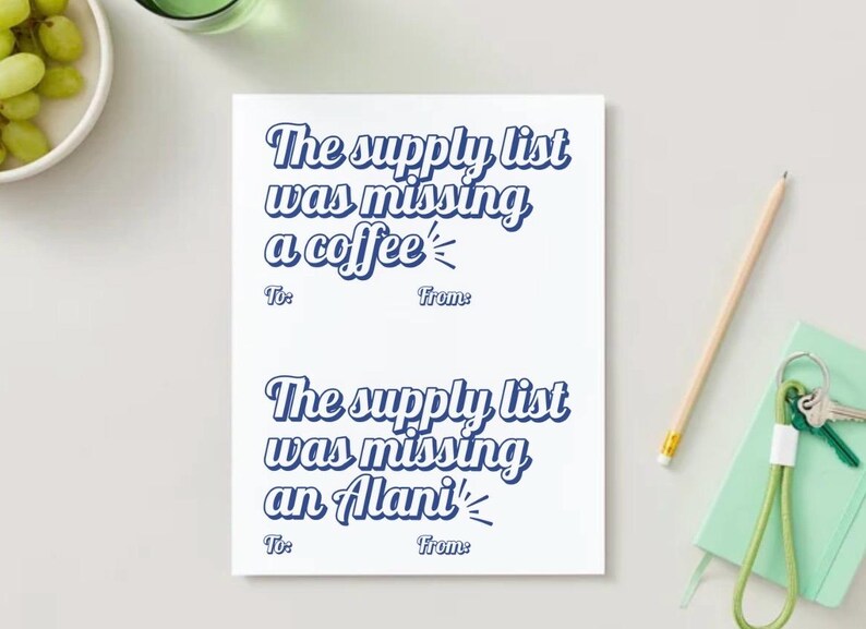 Printable Teacher Gift Tags – 6 Drink Options – Coffee, Alani Nu, Coke ...