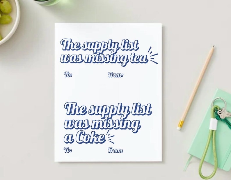 Printable Teacher Gift Tags – 6 Drink Options – Coffee, Alani Nu, Coke ...