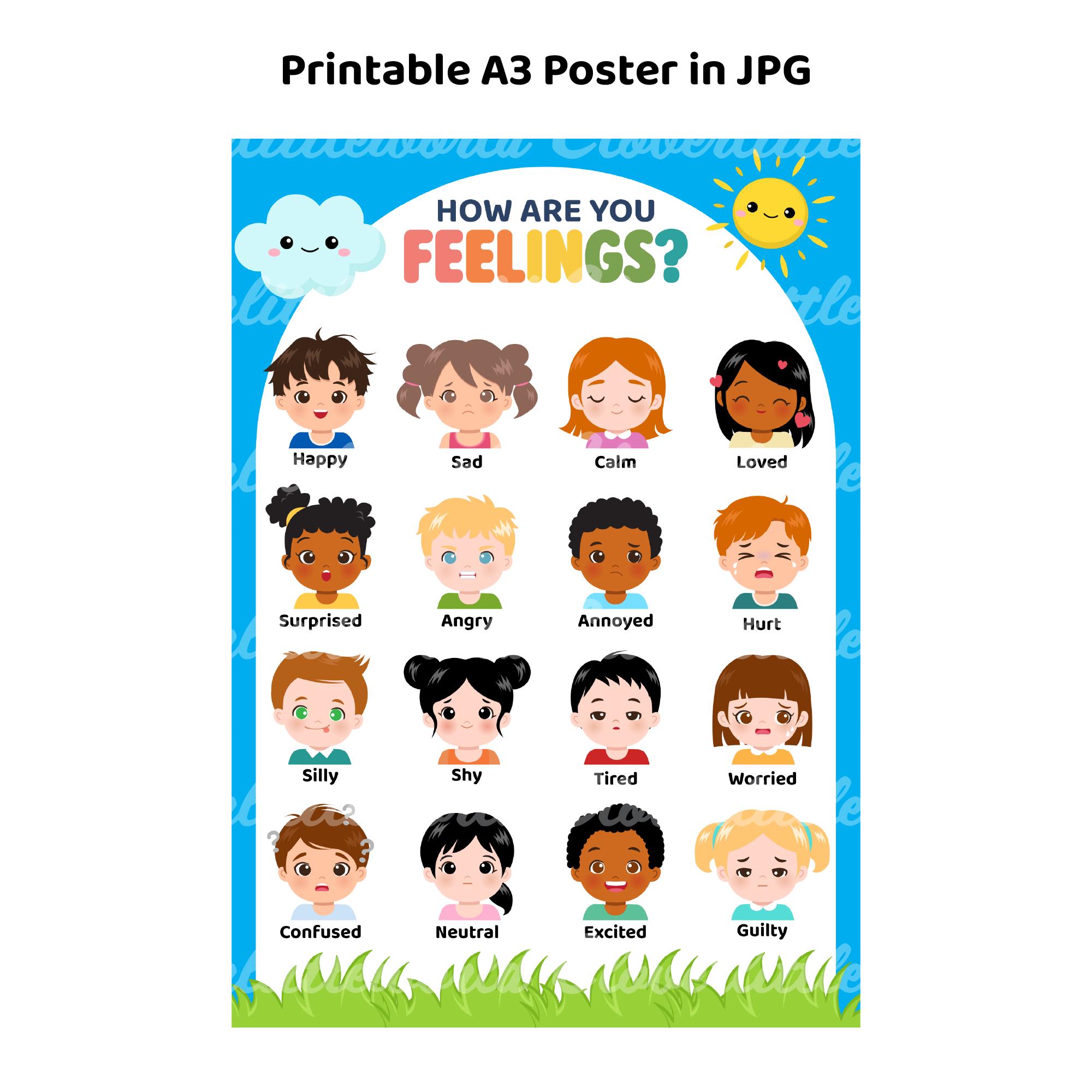 Kids Feelings Clipart Bundle | Social Emotional Learning (PNG, EPS) - Etsy