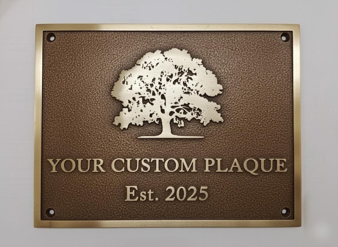 Cast Brass Bronze Custom Plaque — Personalized Sign for Outdoor Home ...