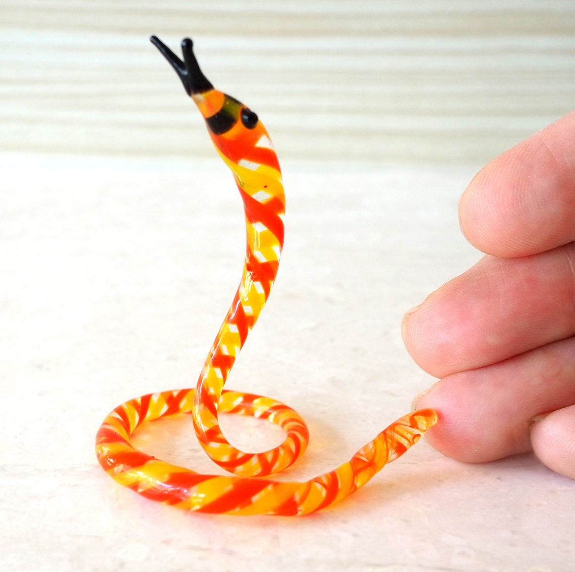 Vintage 50's 60's MURANO Hand Blown Glass Miniature Lovely Snake ...