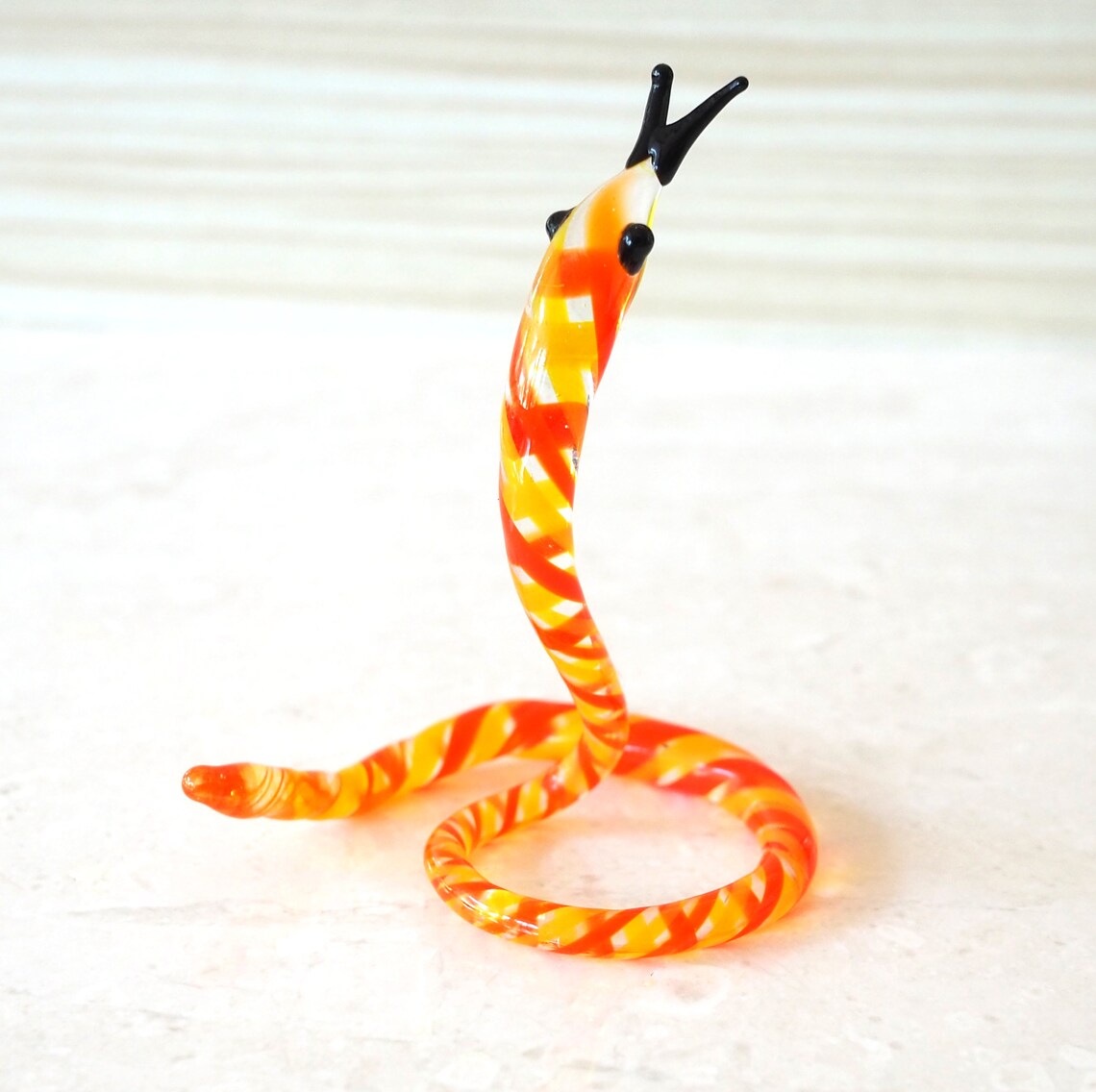 Vintage 50's 60's MURANO Hand Blown Glass Miniature Lovely Snake ...