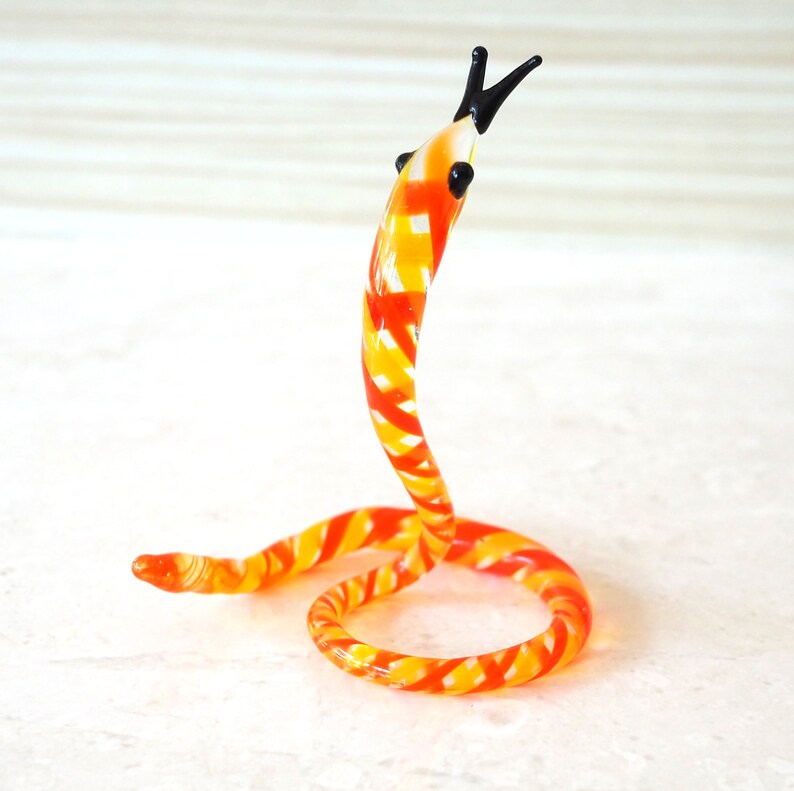 Vintage 50's 60's MURANO Hand Blown Glass Miniature Lovely Snake ...