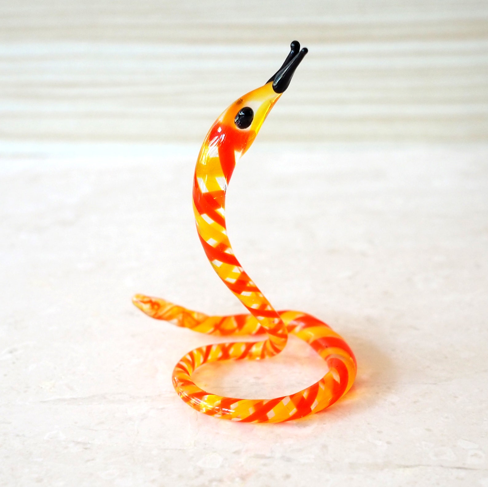 Vintage 50's 60's MURANO Hand Blown Glass Miniature Lovely Snake ...