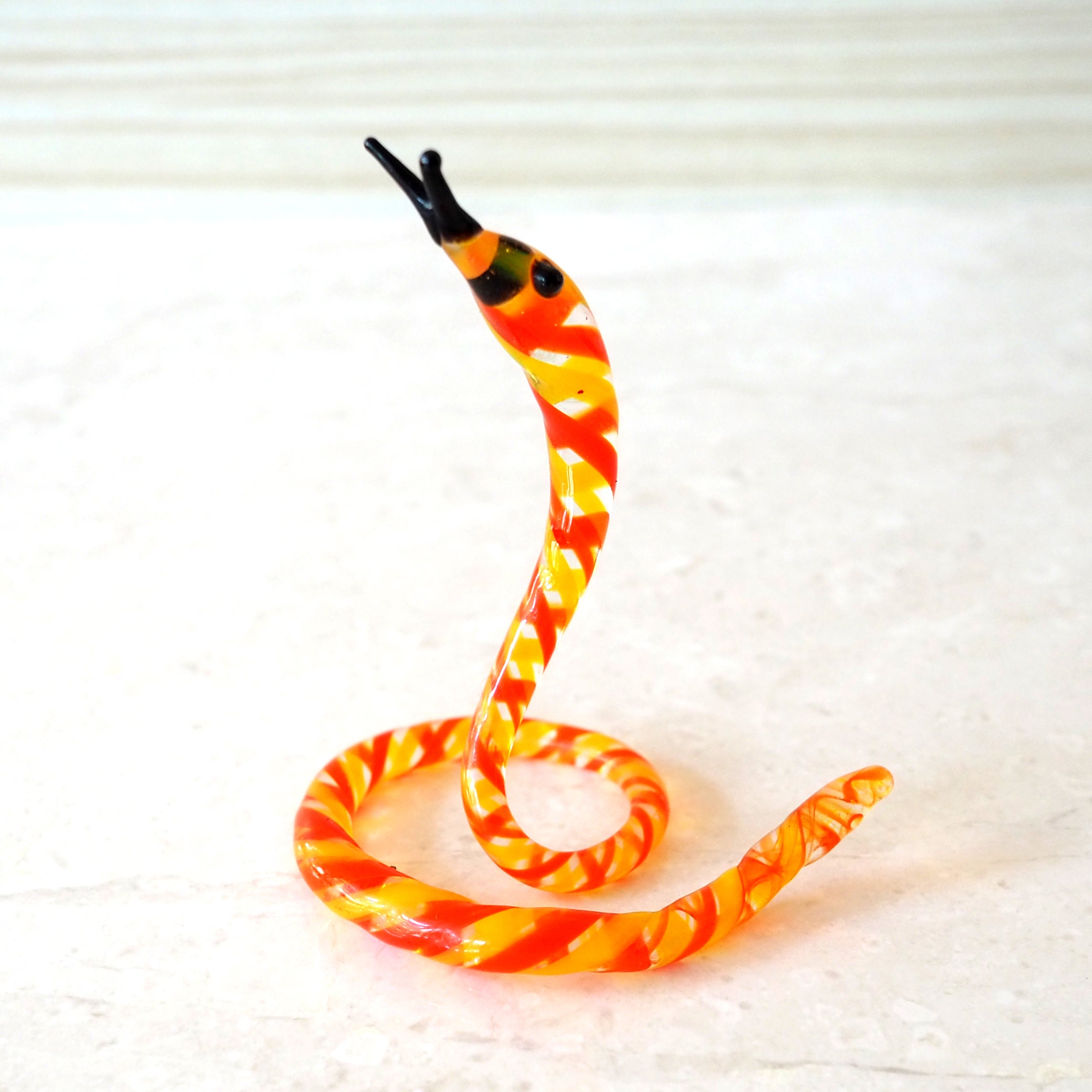 Vintage 50's 60's MURANO Hand Blown Glass Miniature Lovely Snake ...