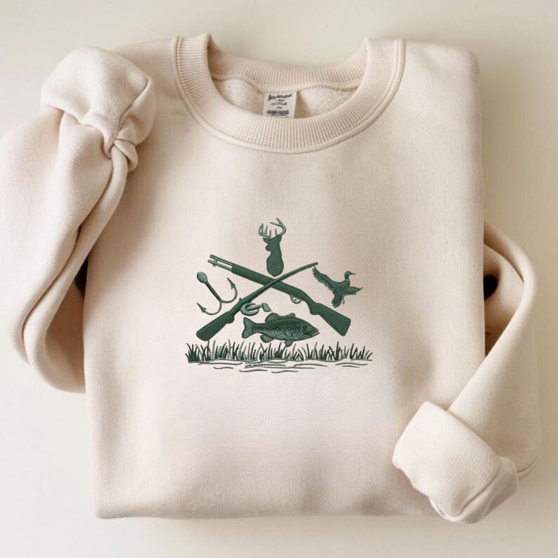 Hunting Embroidery File Deer Fish Duck Wildlife Machine Embroidery ...