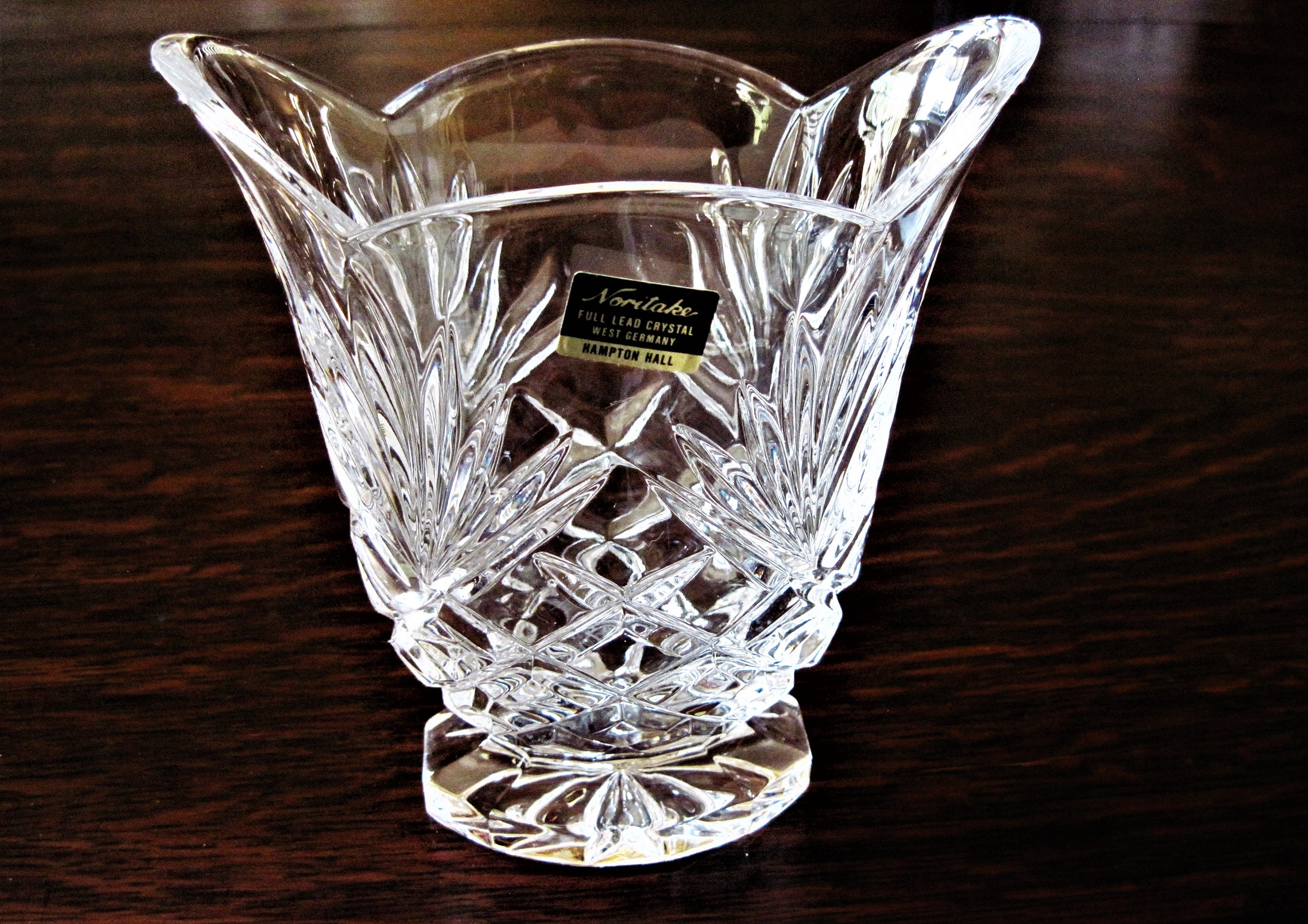 Noritake Hampton Hall Full Lead Crystal Flower Vase Perfect - Etsy