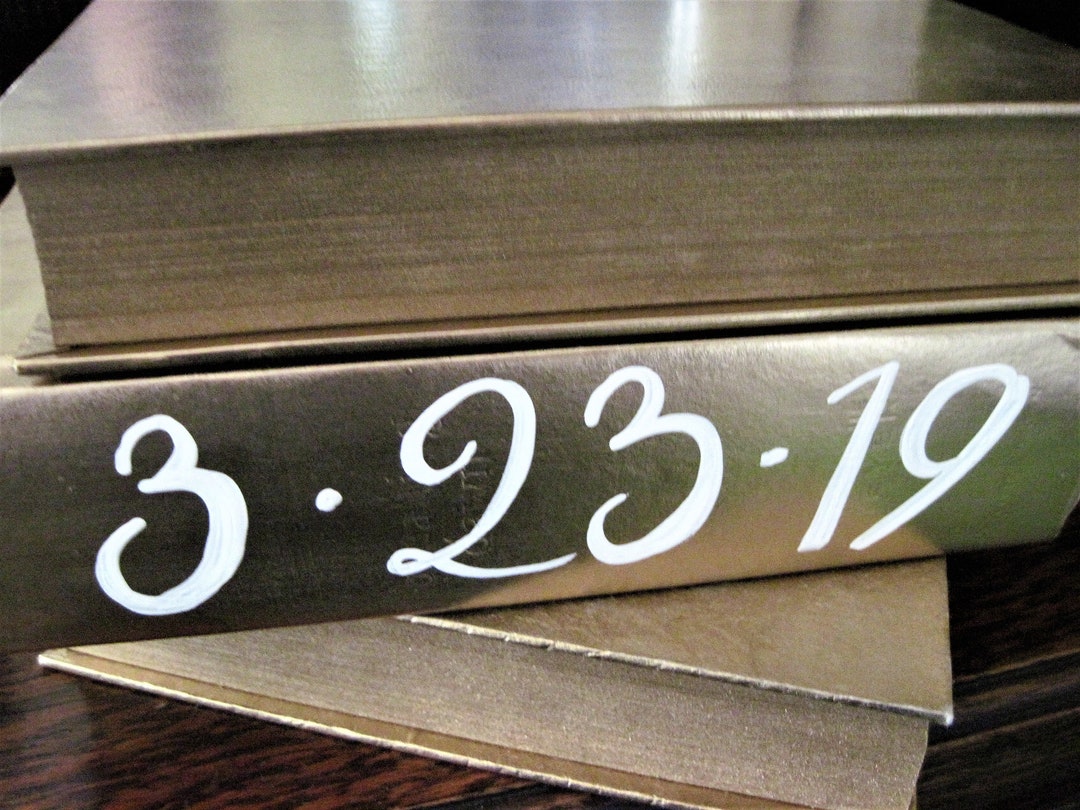 Gold Wedding Date Book, Housewarming Gift, Special Gift for Newlyweds ...