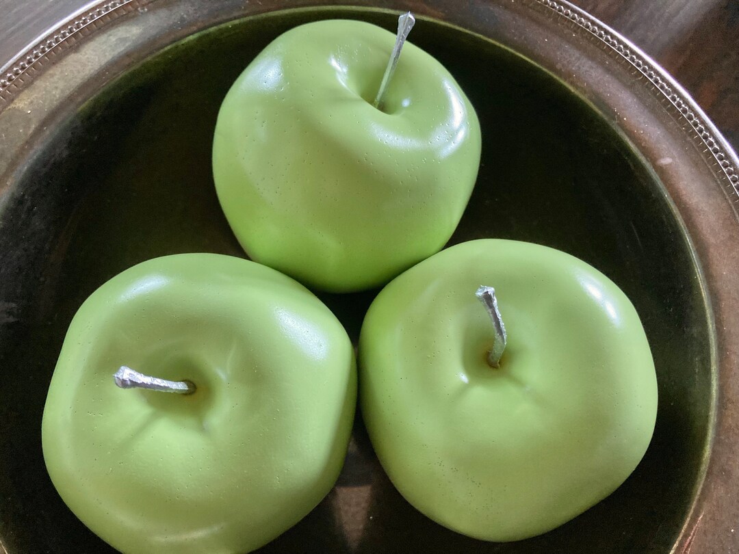 Granny Smith Color Apples With Silver Stems, French Farmhouse, Painted ...