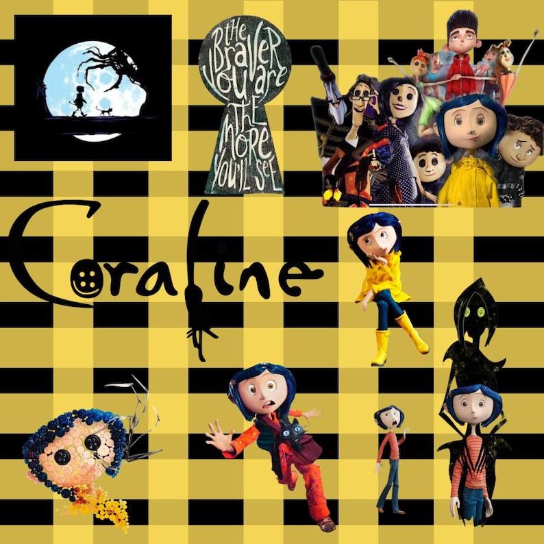 50+ Coraline PNG PLR Clip Art Bundle | Creepy Cute Coraline Aesthetic ...